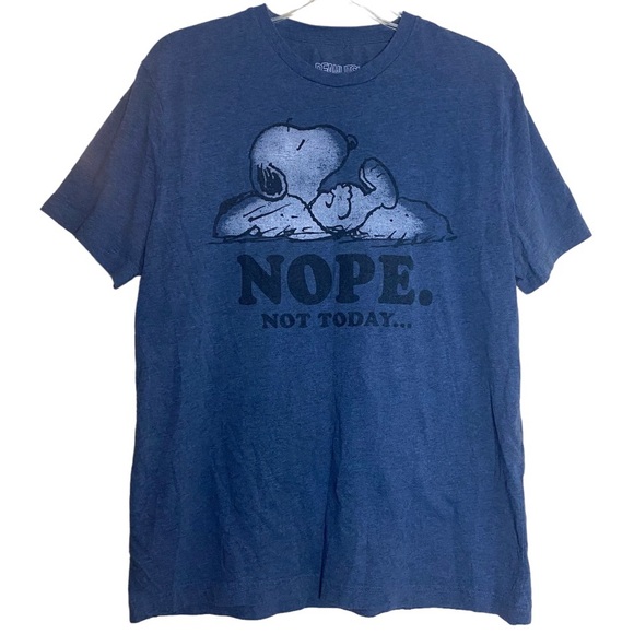 Peanuts | Tops | Peanuts Vintage Graphc Tee Shirt Snoopy Nope Not Today ...